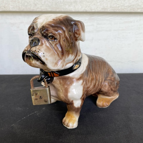 Accents | Vintage Ceramic Napco John Bulldog Dog Bank | Poshmark